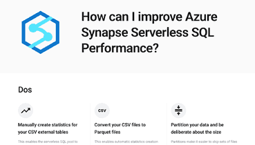 Best Practices: Azure Synapse Serverless SQL Pools | Nimble Learn